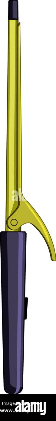 barber curling hair cartoon vector illustration Stock Vector Image ...