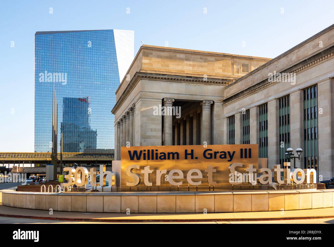 Old new modern contemporary railroad reflection glass hi-res stock ...