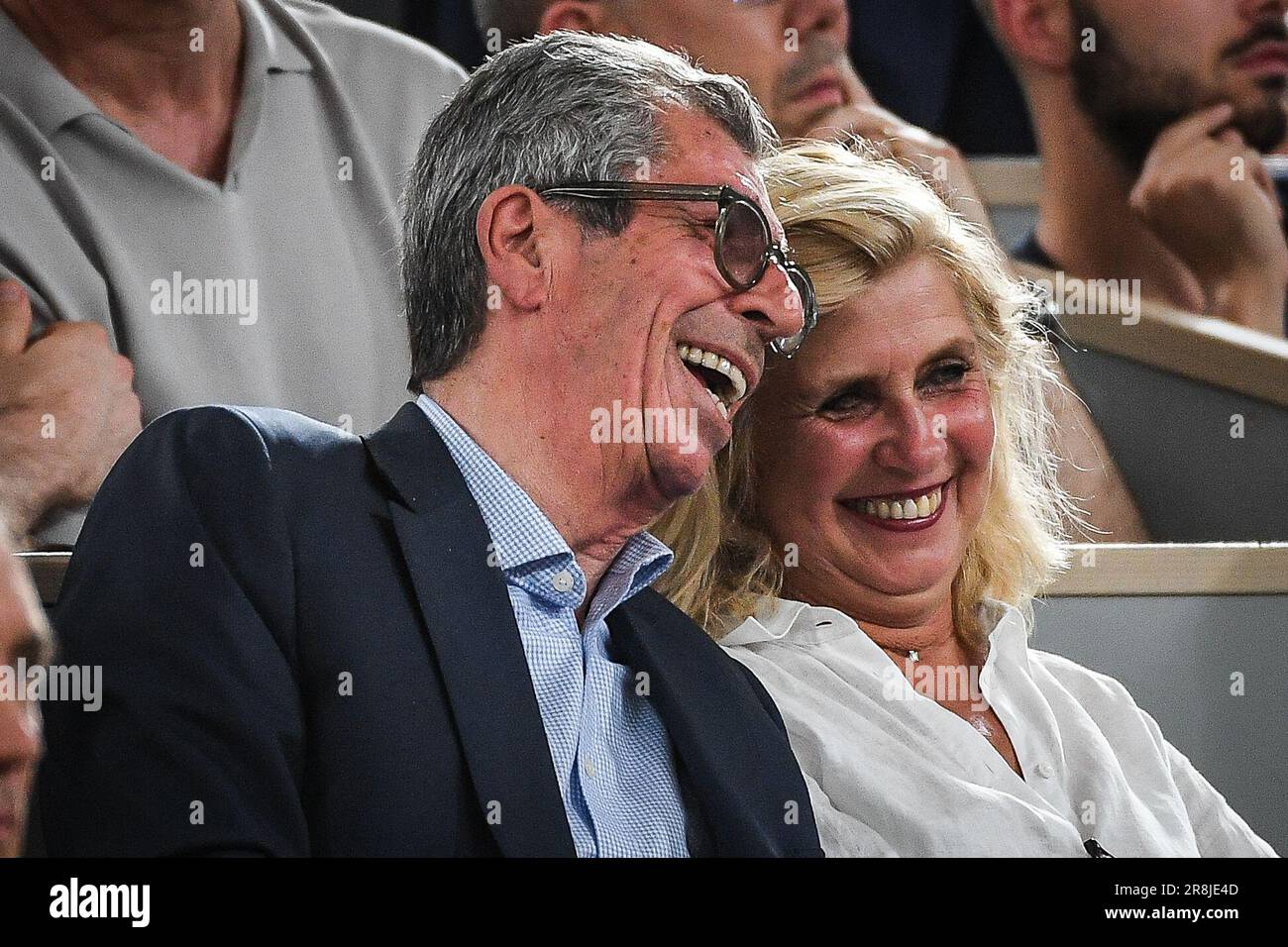 Paris, France. 15th June, 2023. Patrick BALKANY and Klaudia LAFONT ...