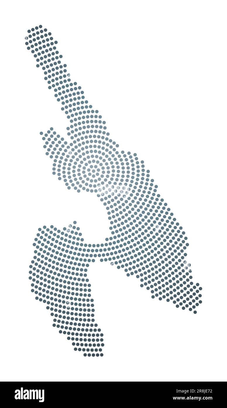 Ko Phi Phi dotted map. Digital style shape of Ko Phi Phi. Tech icon ...