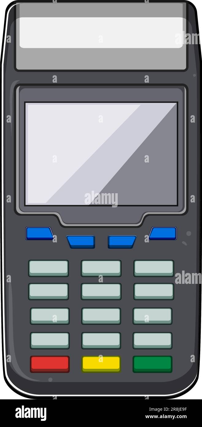 payment pos terminal cartoon vector illustration Stock Vector Image ...