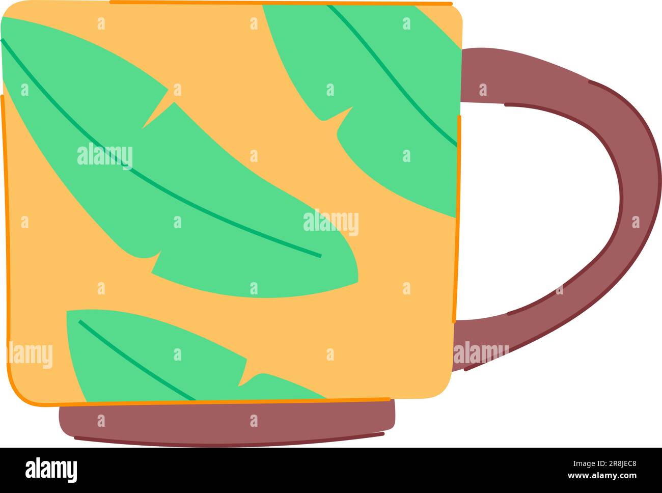 empty cup ceramic cartoon vector illustration Stock Vector Image & Art ...