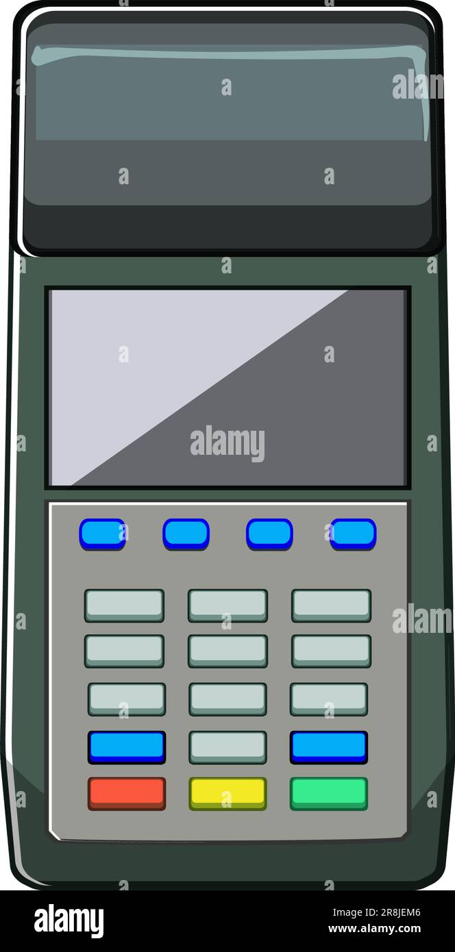 pay pos terminal cartoon vector illustration Stock Vector Image & Art ...