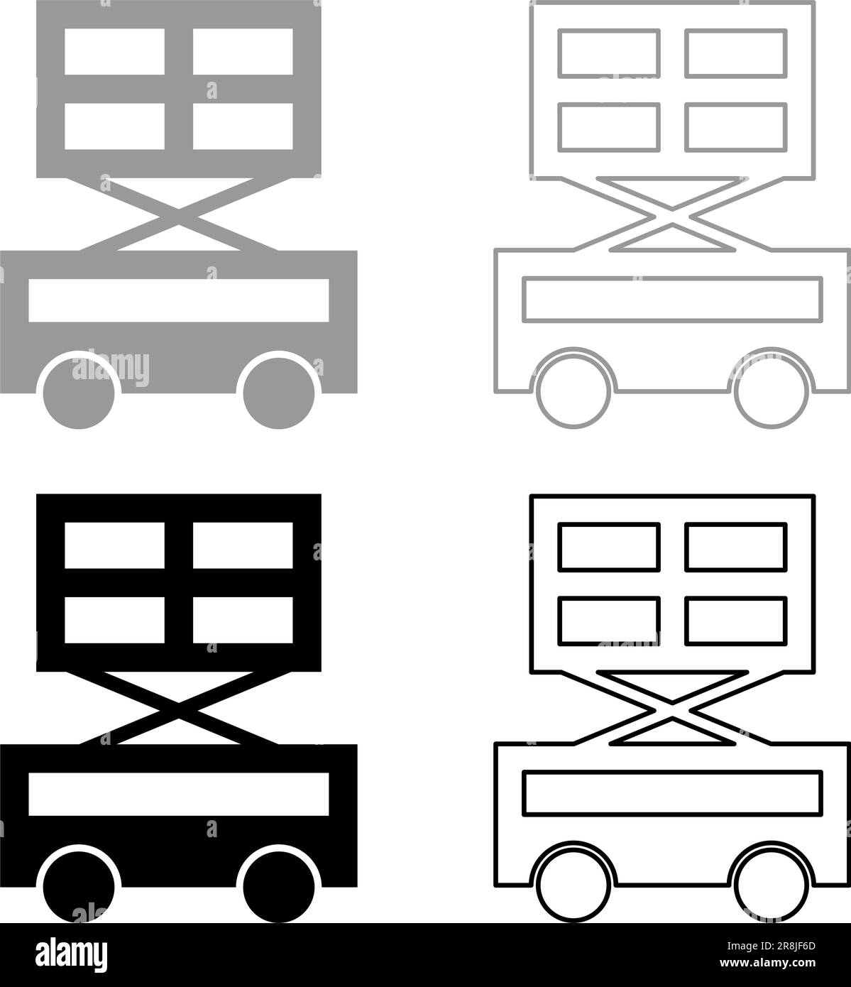 Lifting platform icon set hi-res stock photography and images - Alamy