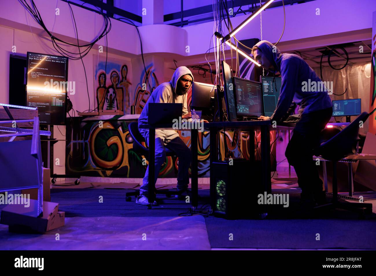 Abandoned graffiti police hi-res stock photography and images - Alamy