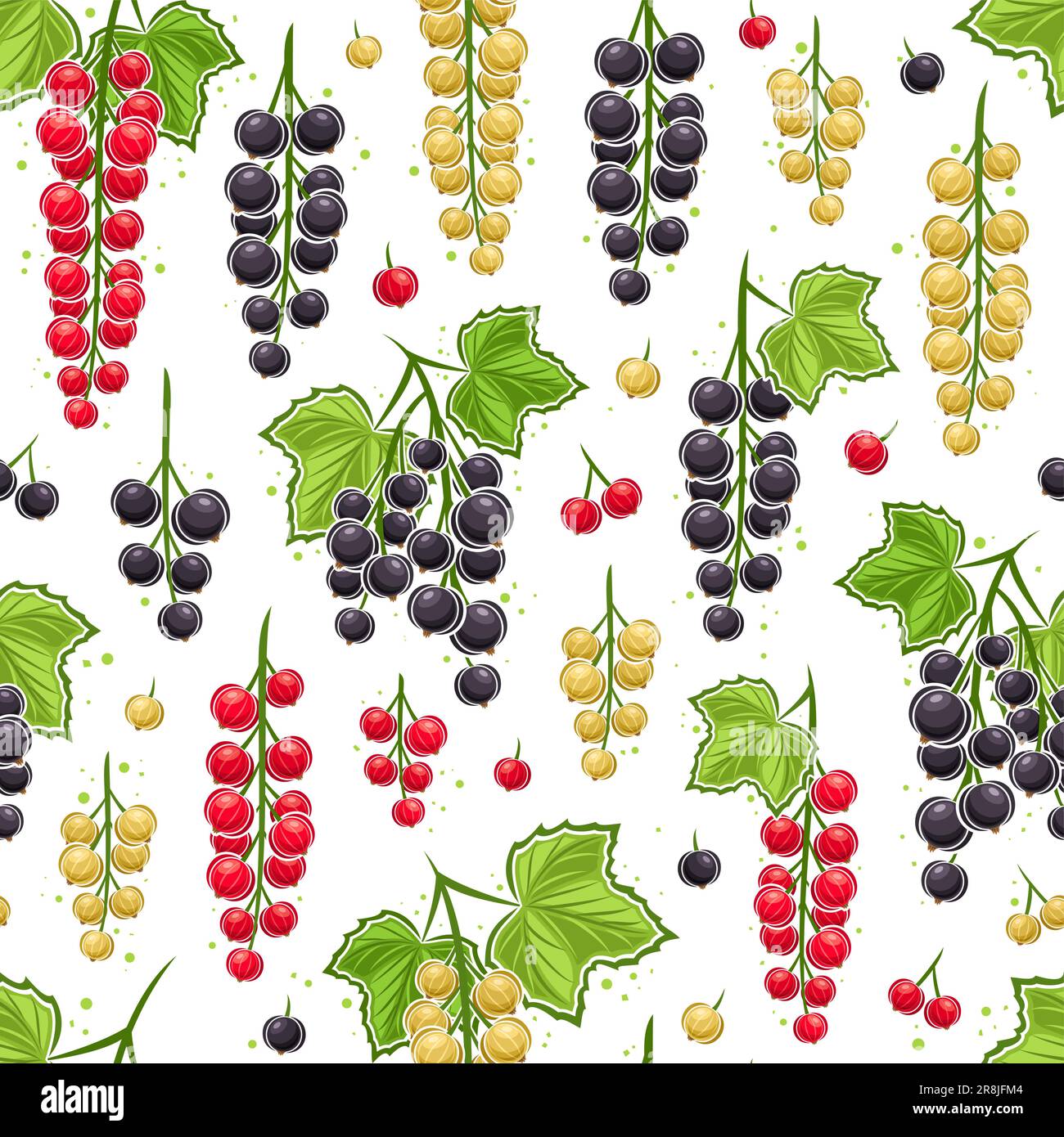 Seamless pattern black currant hi-res stock photography and images - Alamy