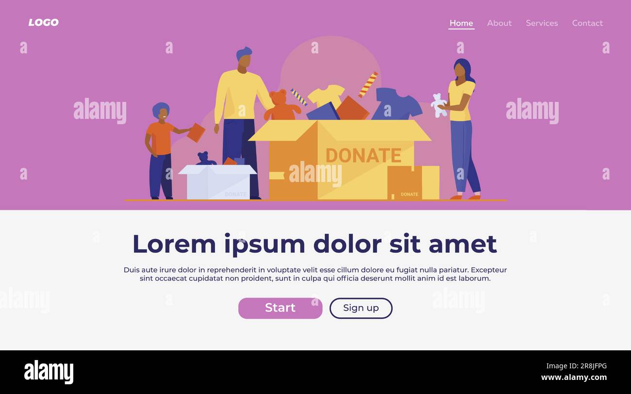 Collecting money charity Stock Vector Images - Alamy