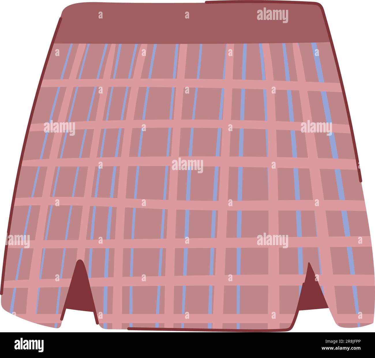 Denim Mini Skirt Technical Drawing Stock Vector Images Alamy