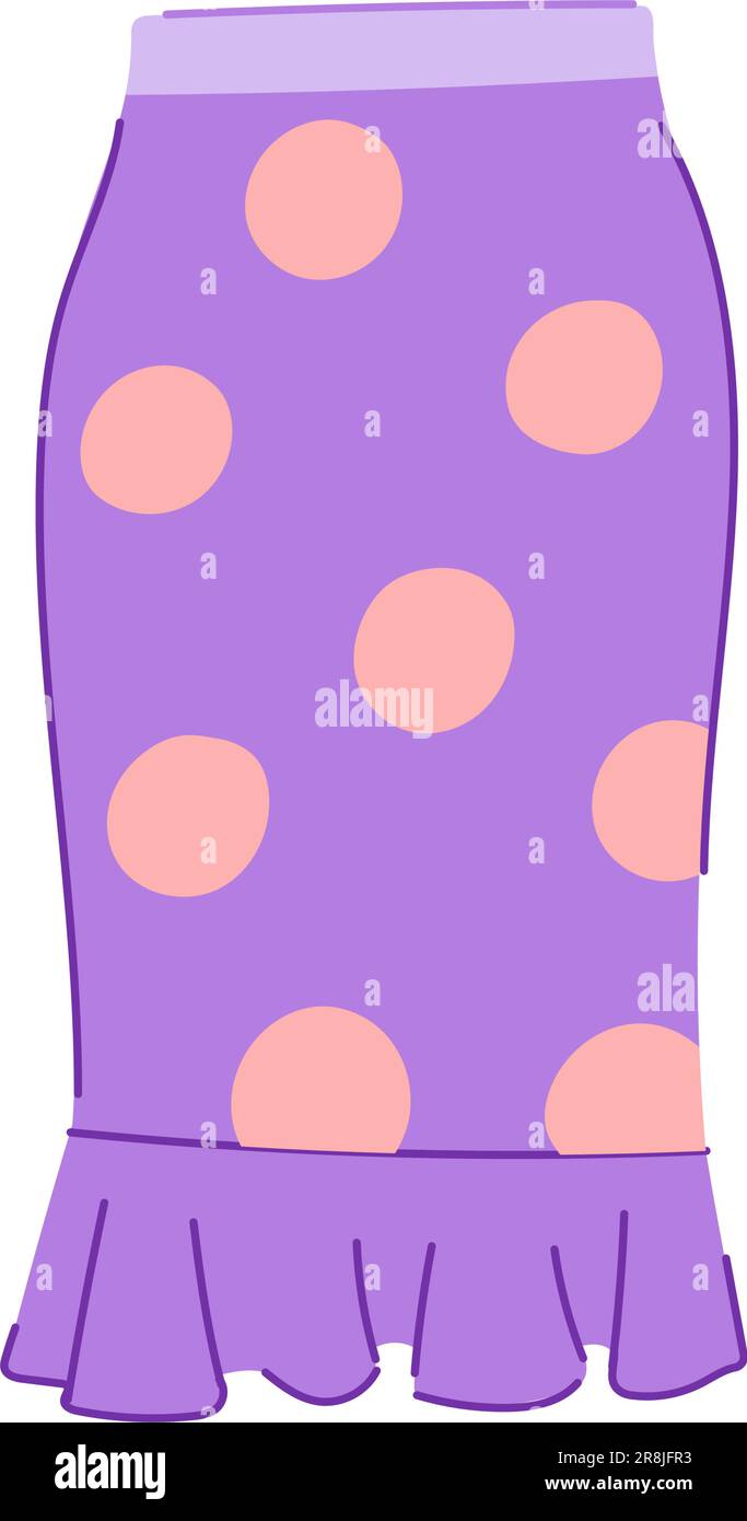 Template Skirt Fashion Cartoon Vector Illustration Stock Vector Image