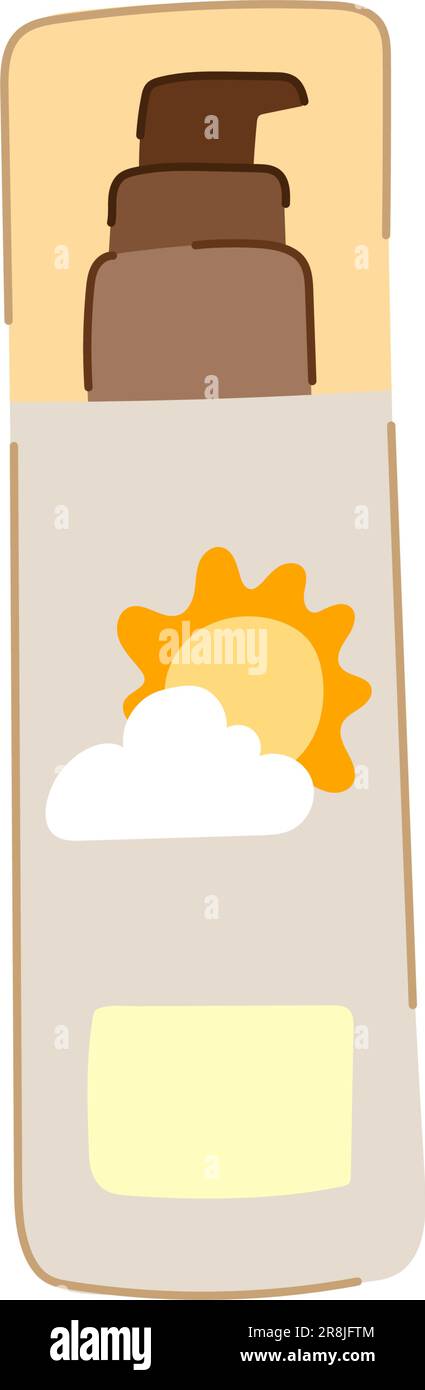 beach sun cream cartoon vector illustration Stock Vector Image & Art ...