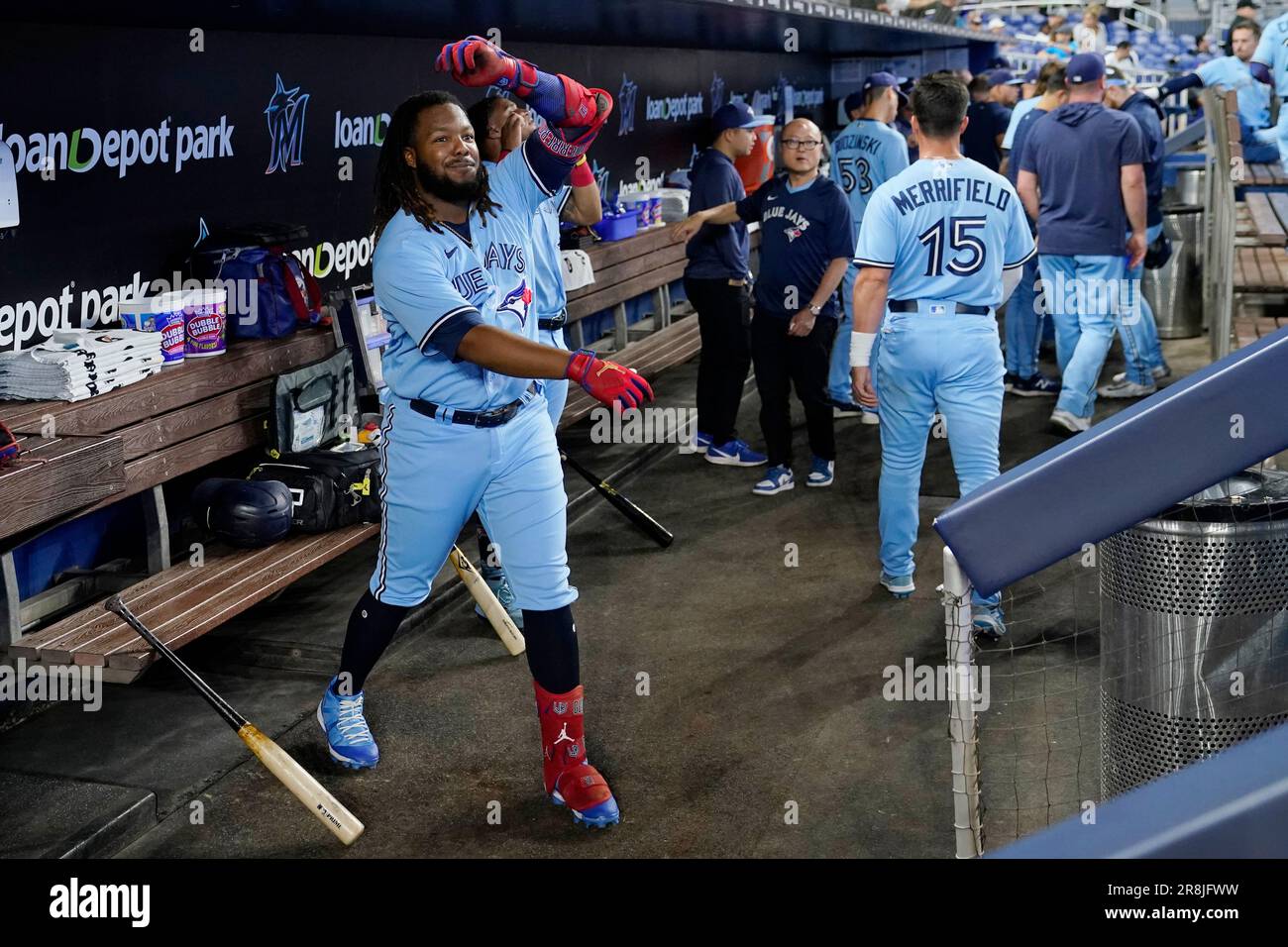 Toronto Blue Jays first baseman Vladimir Guerrero Jr. stands in the ...