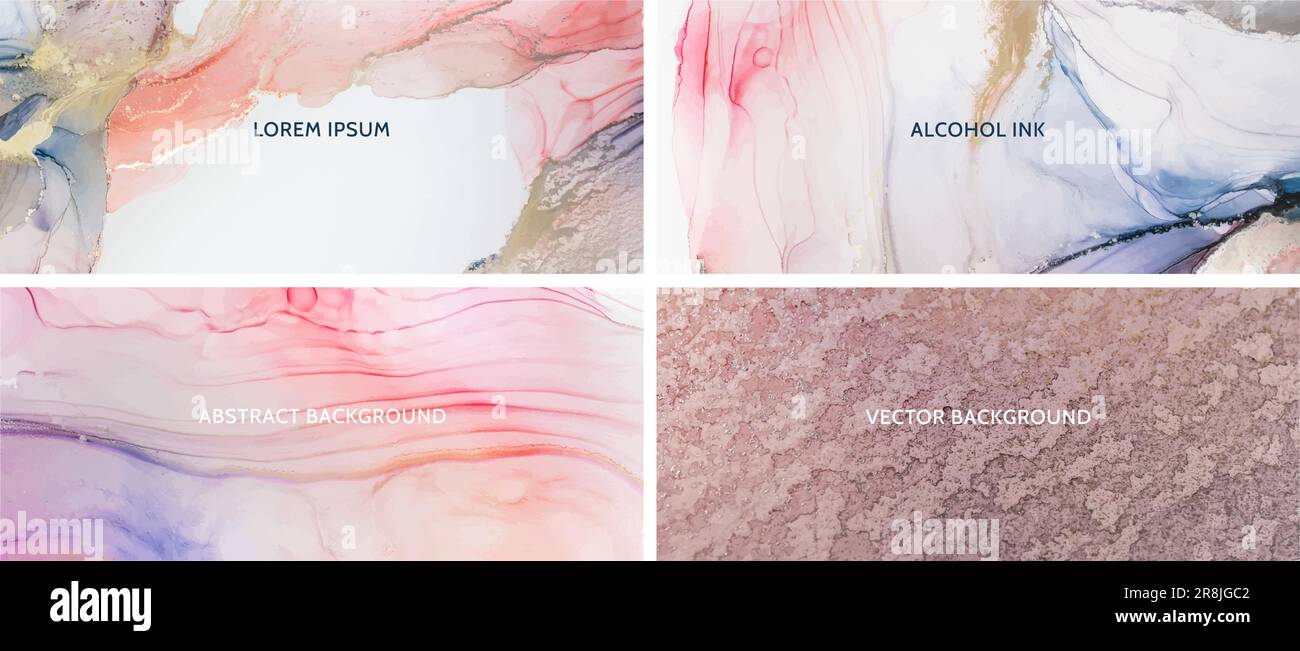 Vector illustration. Part of original alcohol ink painting. Abstract ...