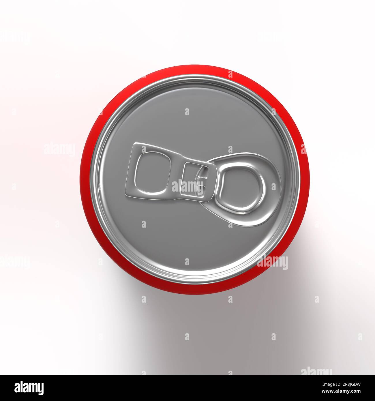 soda or beer can top view. 3d illustration Stock Photo - Alamy