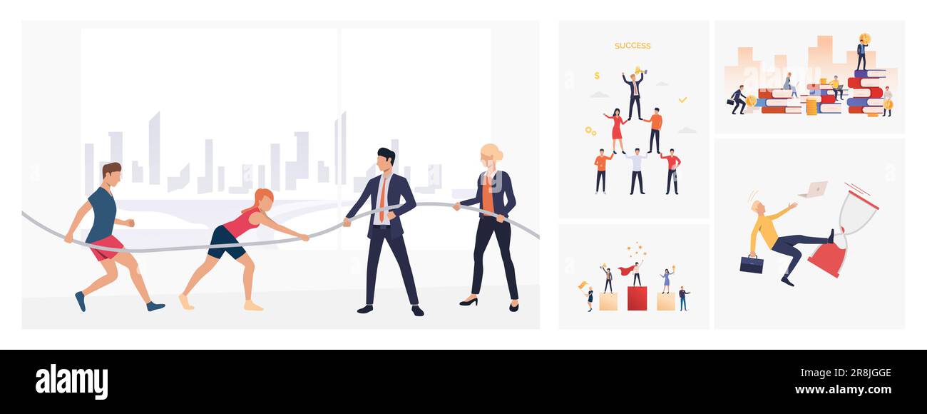 Set of successful team illustrations Stock Vector Image & Art - Alamy