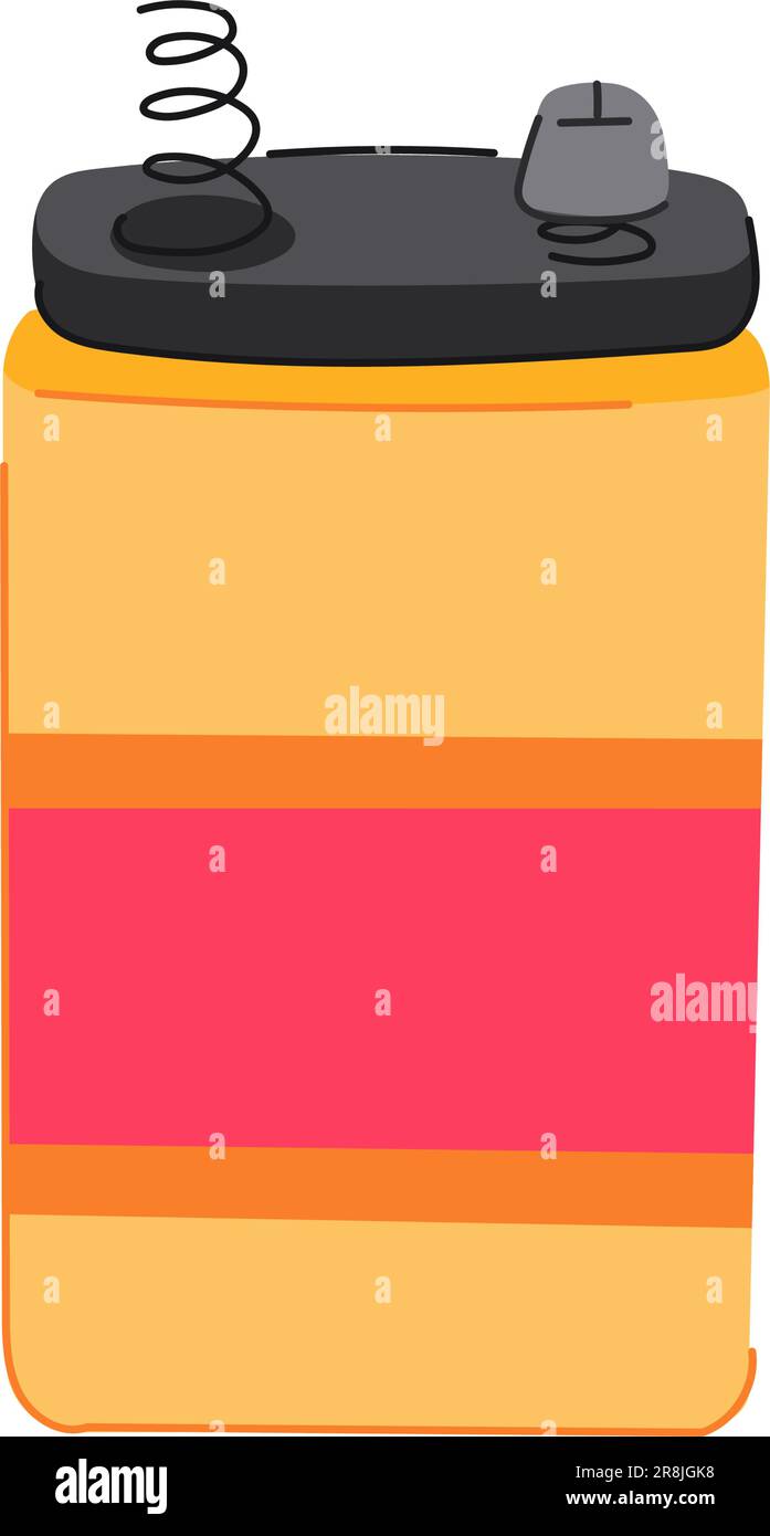 power battery energy cartoon vector illustration Stock Vector Image ...