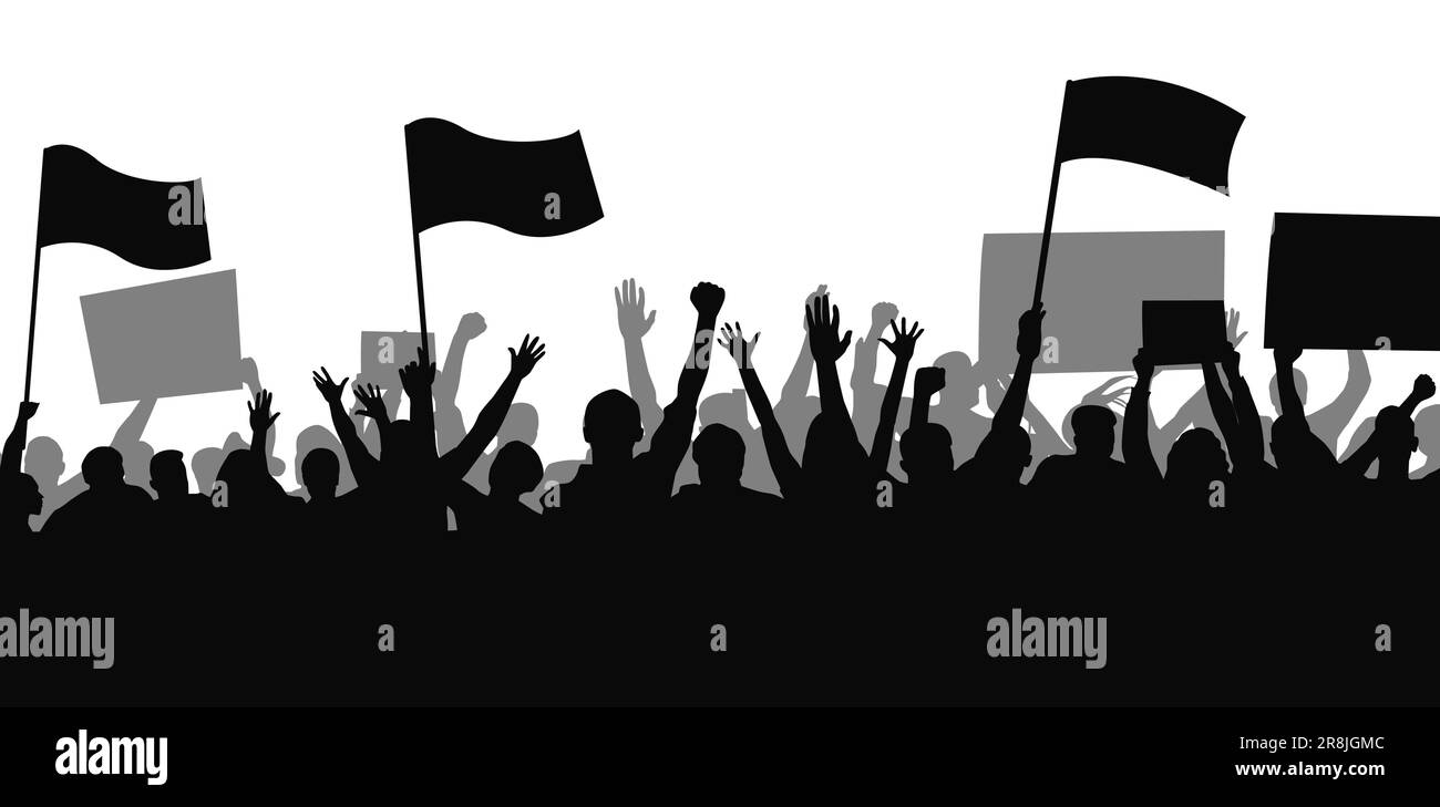 Crowd people flags, banners. Sports, crowds, fans. Demonstrations ...