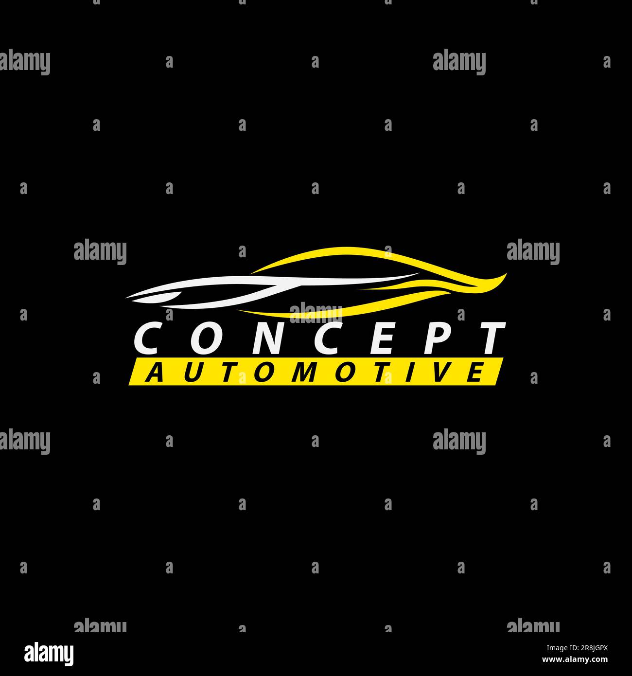 Car logo in simple line graphic design template vector Stock Vector ...