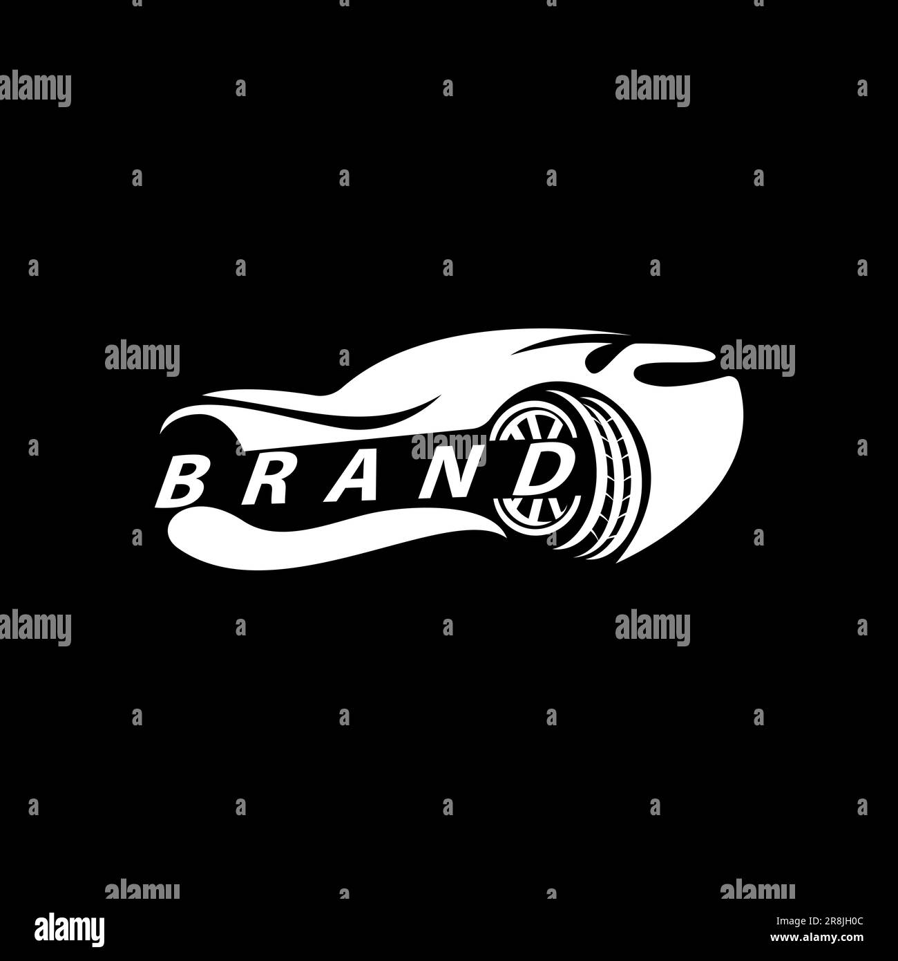 Logo design sports car Black and White Stock Photos & Images - Alamy