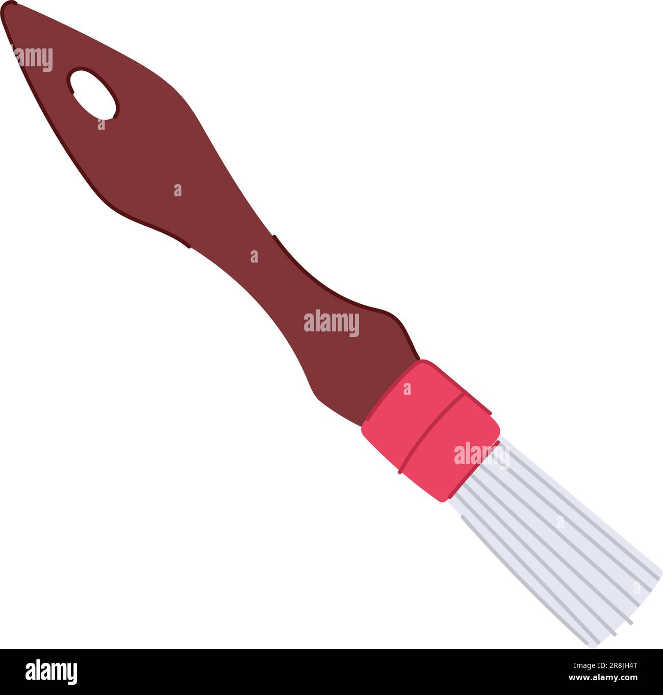 red brush paint tool cartoon vector illustration Stock Vector Image ...