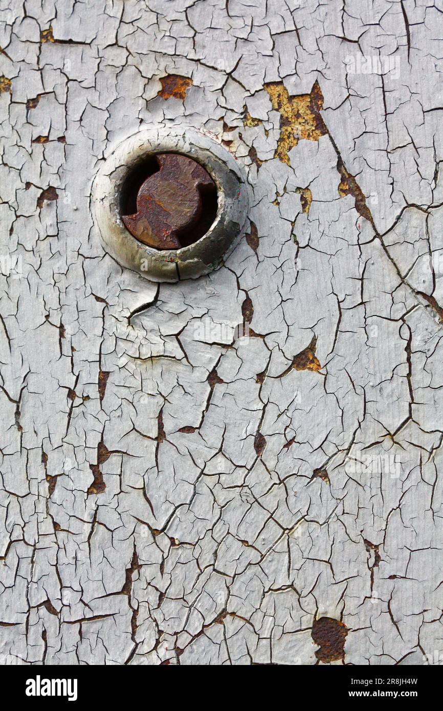 paint peeling off of a metal sheet – a surface texture Stock Photo - Alamy