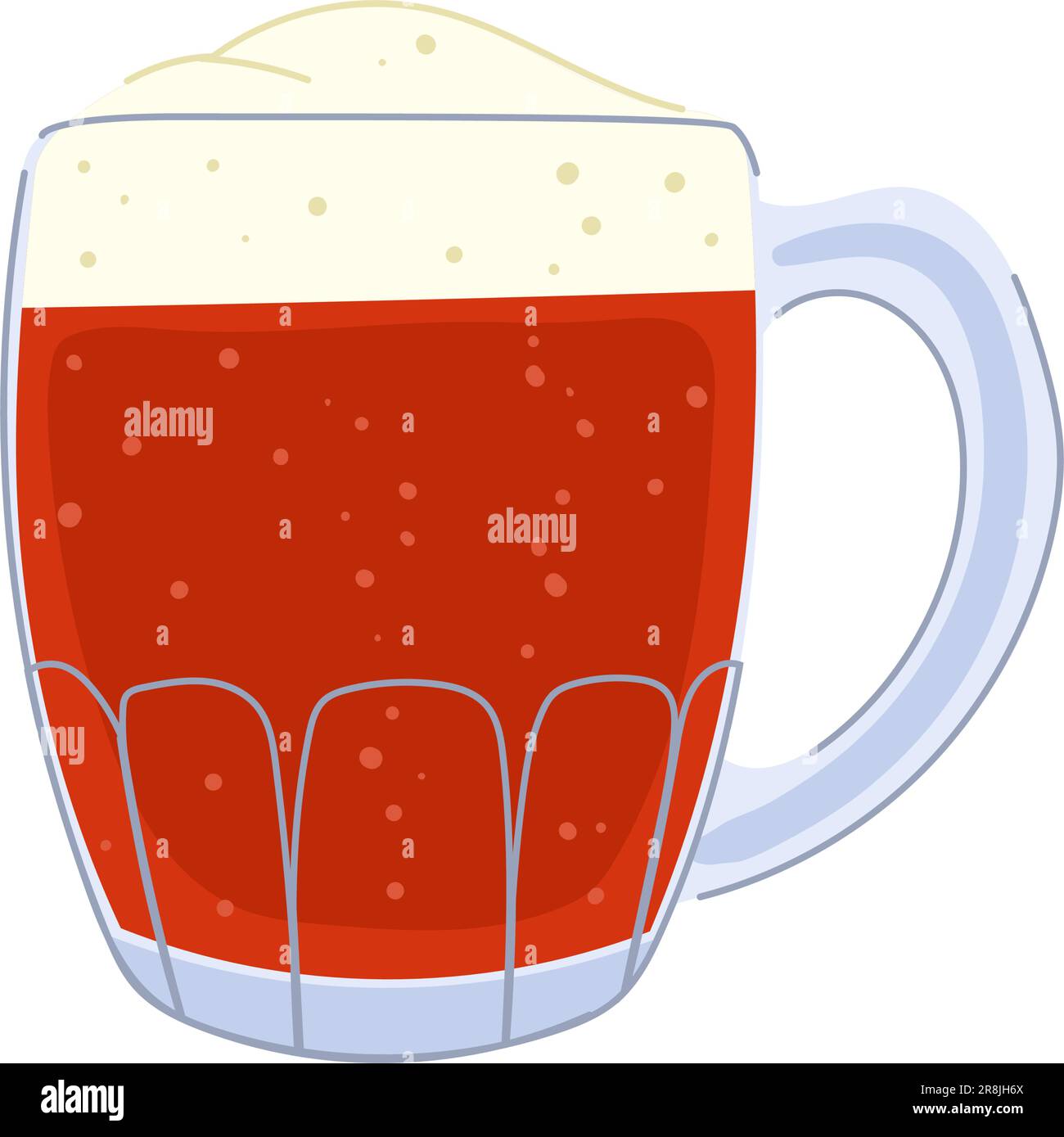 Froth Beer Glass Cartoon Vector Illustration Stock Vector Image And Art Alamy