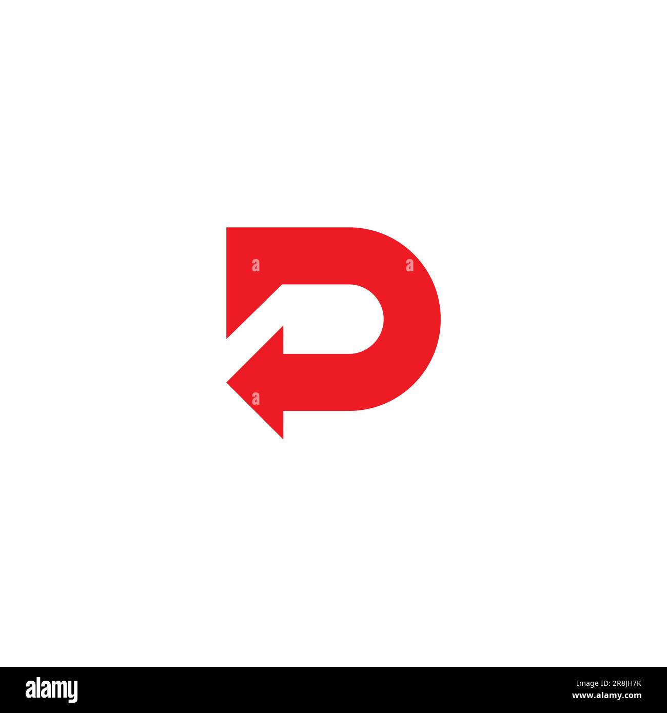 D Back Logo. Letter D Arrow Logo Design Stock Vector Image & Art - Alamy