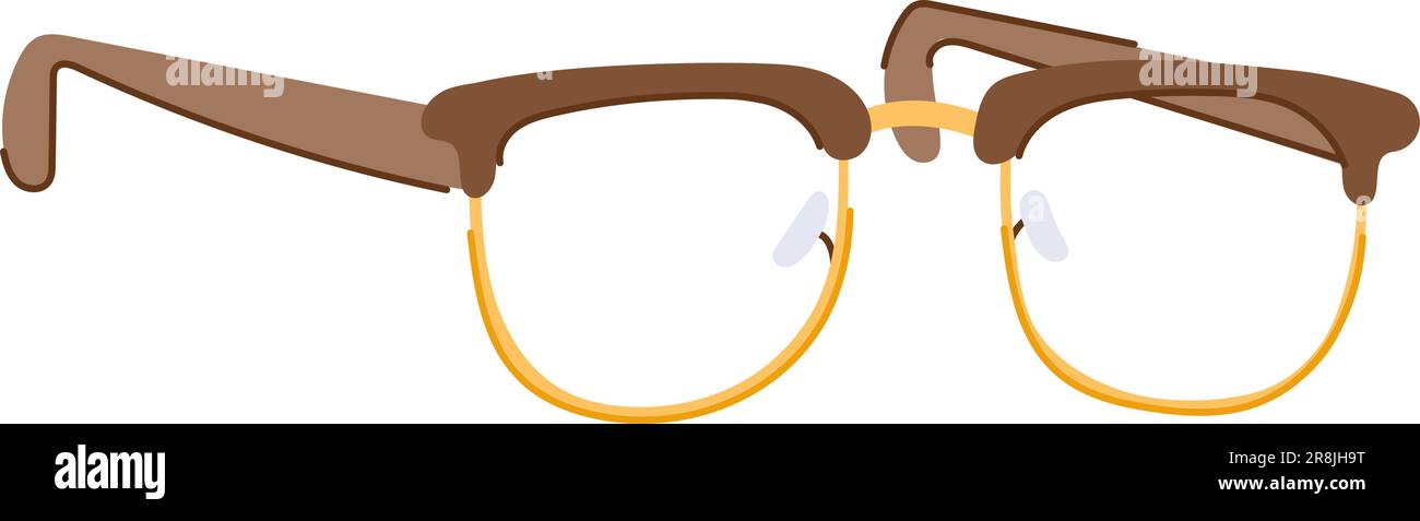 Desk Computer Glasses Cartoon Vector Illustration Stock Vector Image And Art Alamy