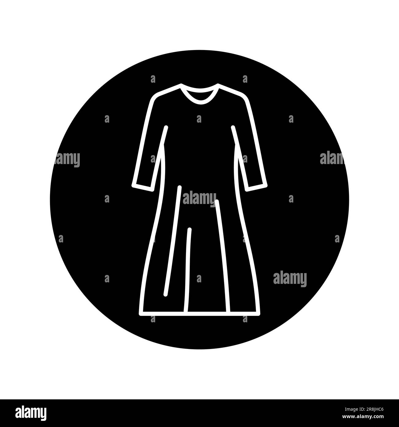A-silhouette dress black line icon. Pictogram for web page, mobile app ...