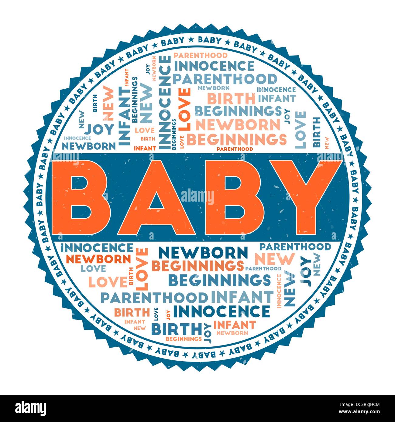 BABY word image. Baby concept with word clouds and round text. Nice ...