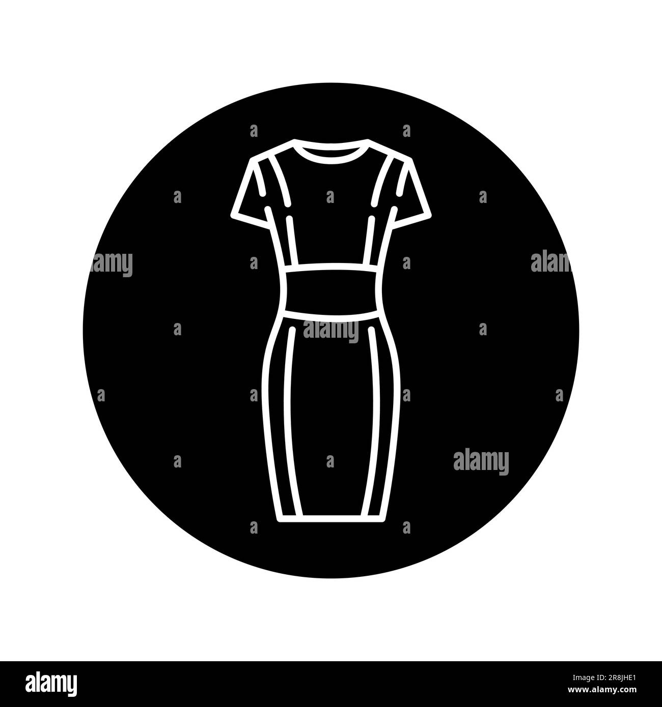 Sheath dress black line icon. Pictogram for web page, mobile app, promo ...