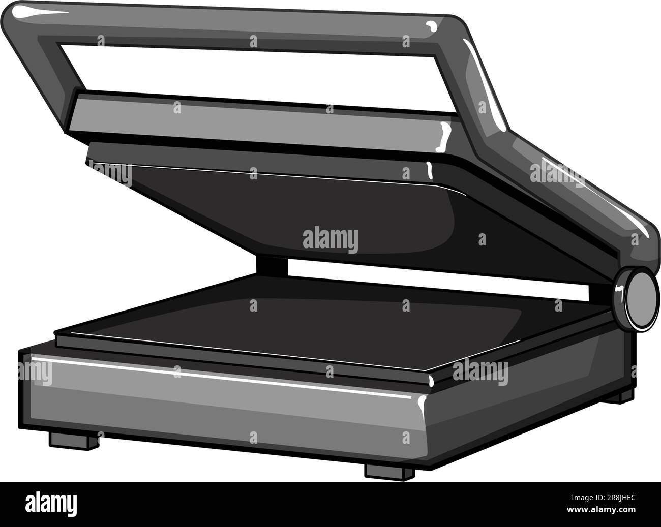 technology electric grill cartoon vector illustration Stock Vector ...