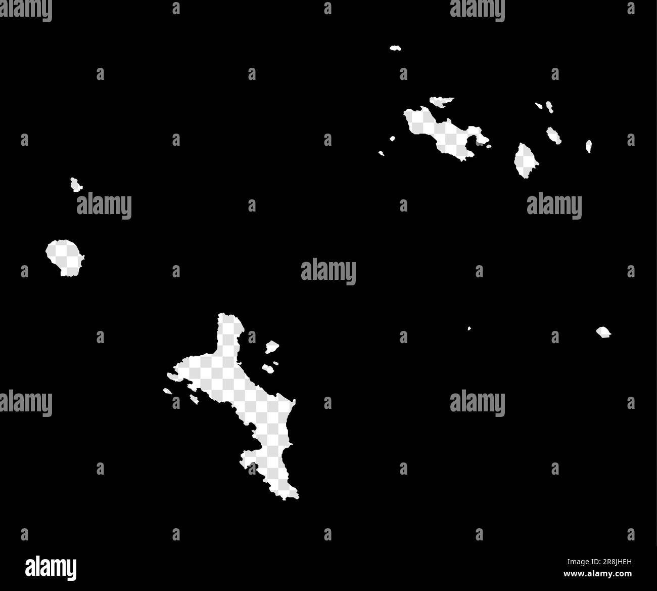 Stencil map of Seychelles. Simple and minimal transparent map of ...