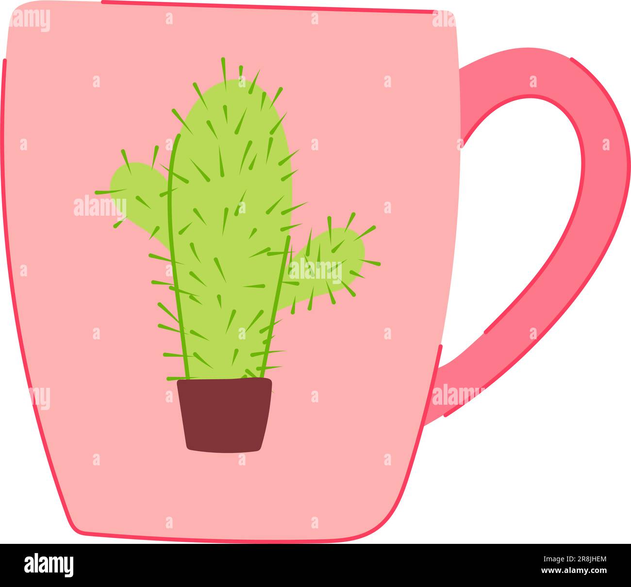 blank cup ceramic cartoon vector illustration Stock Vector Image & Art ...
