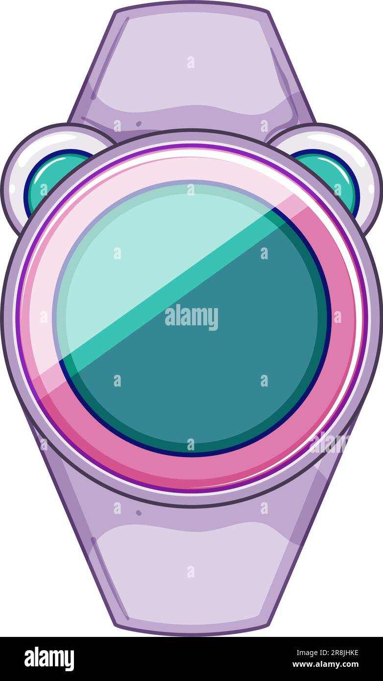 wrist kid watch time cartoon vector illustration Stock Vector Image ...