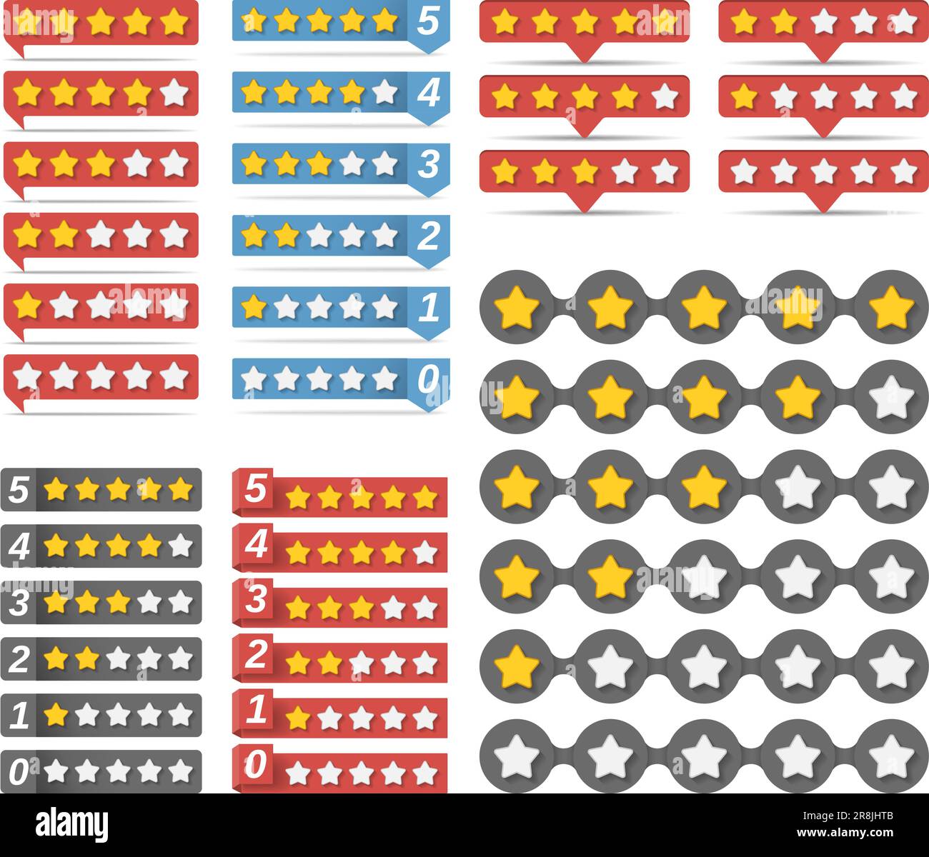 Collection of rating stars design templates for web, vector eps10 ...