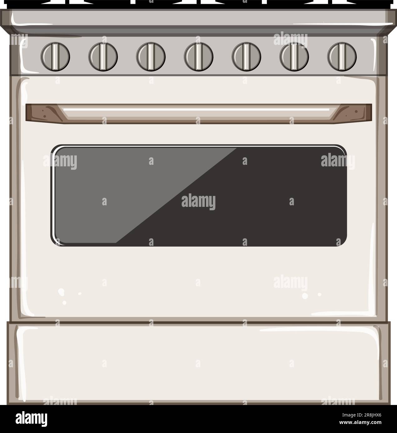 clean kitchen stove cartoon vector illustration Stock Vector Image ...