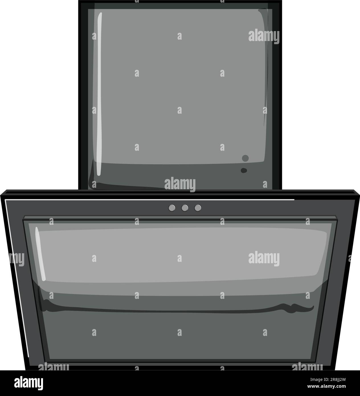 contemporary range hood cartoon vector illustration Stock Vector Image ...