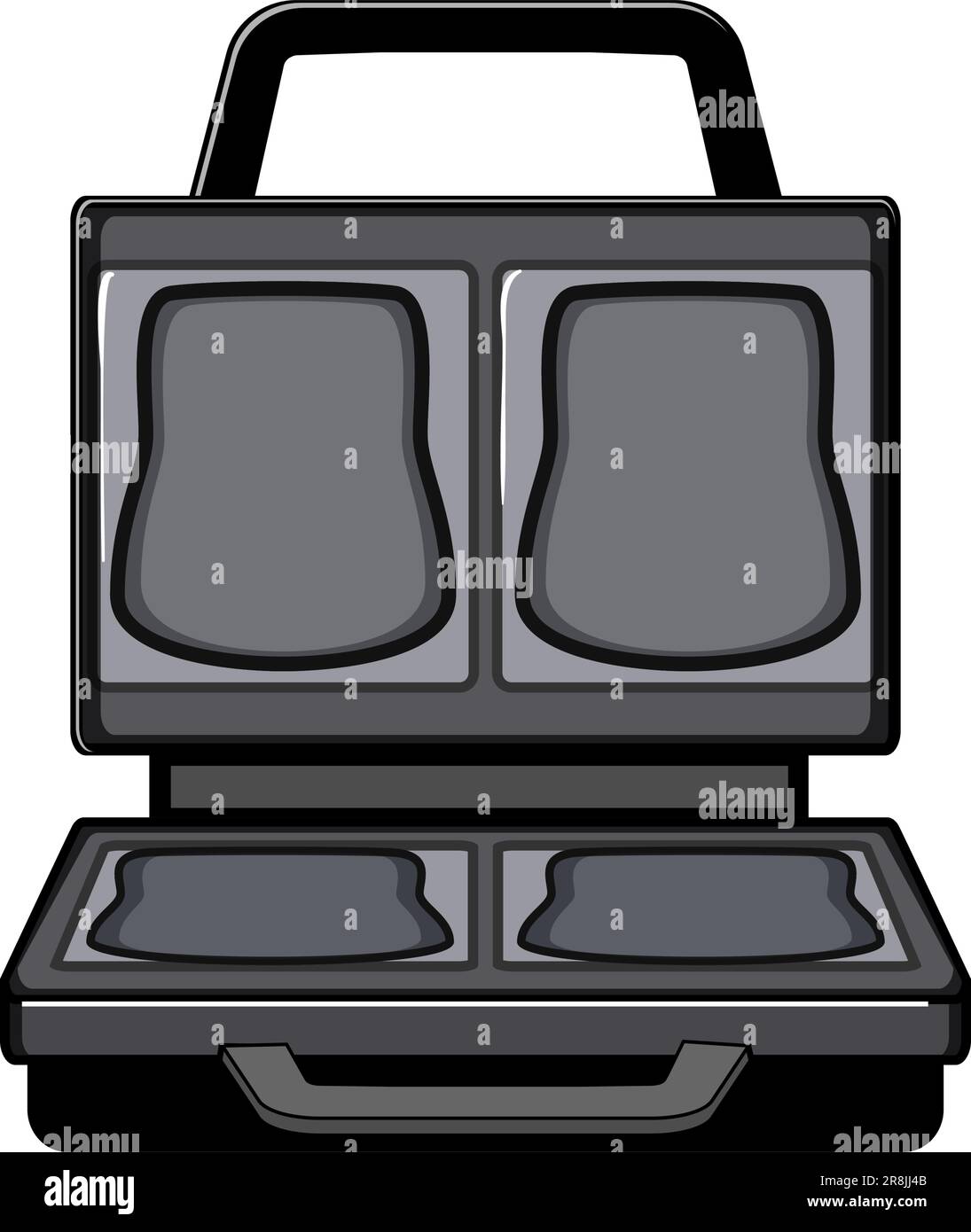 breakfast sandwich maker cartoon vector illustration Stock Vector Image ...