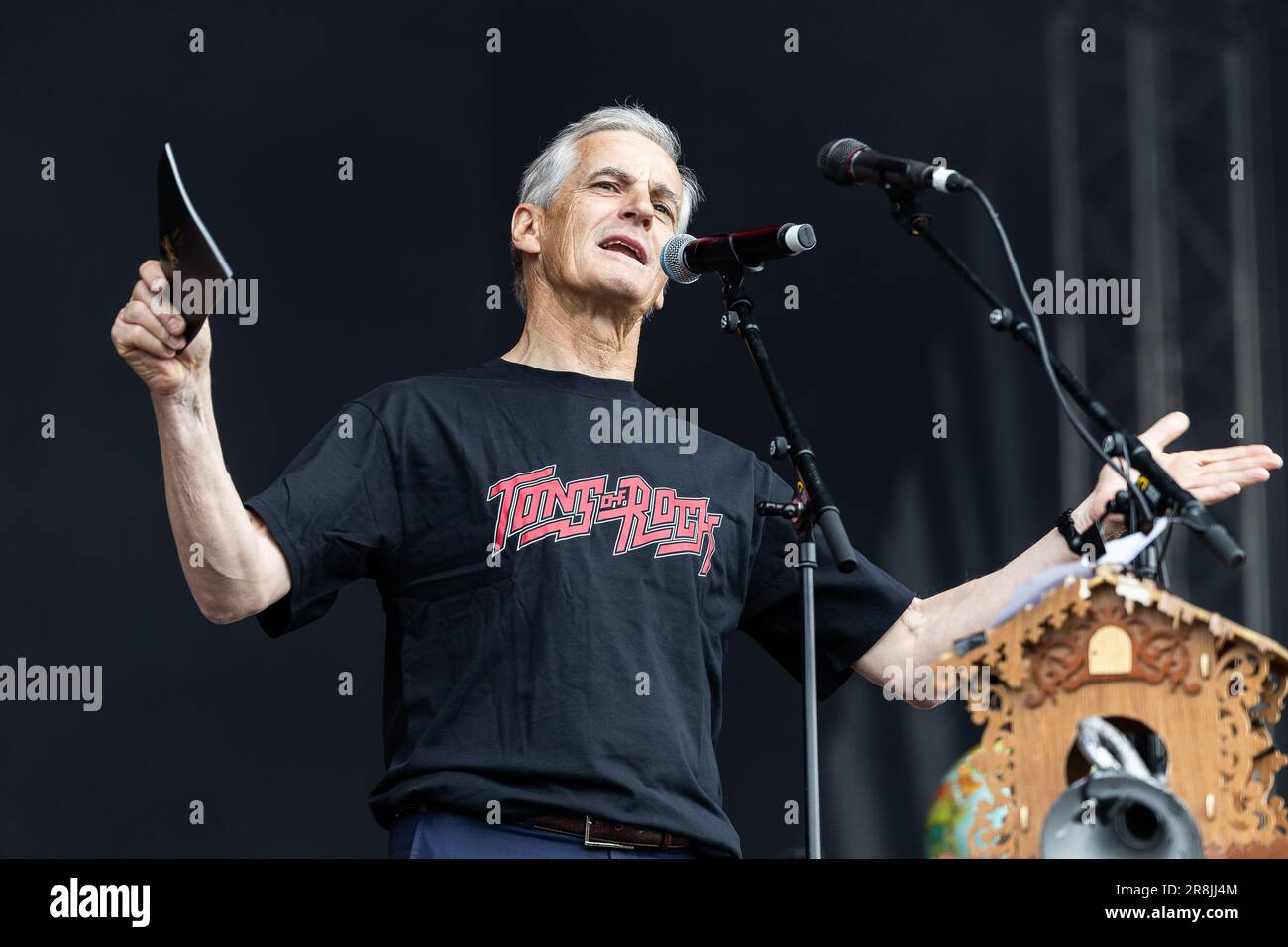 Norwegian Prime Minister Jonas Gahr Støre, of the Labour Party at Tons ...