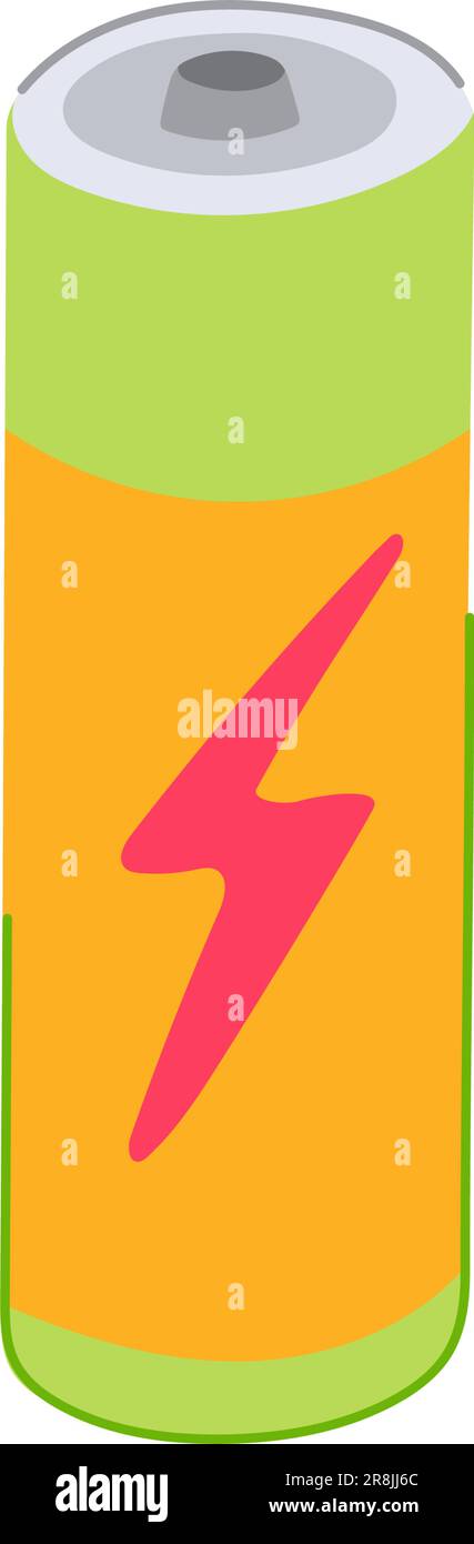 sign battery energy cartoon vector illustration Stock Vector Image ...