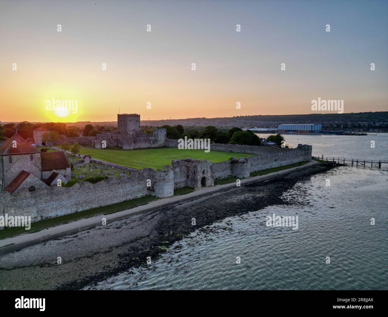 Aerial photograph of portchester castle hi-res stock photography and ...