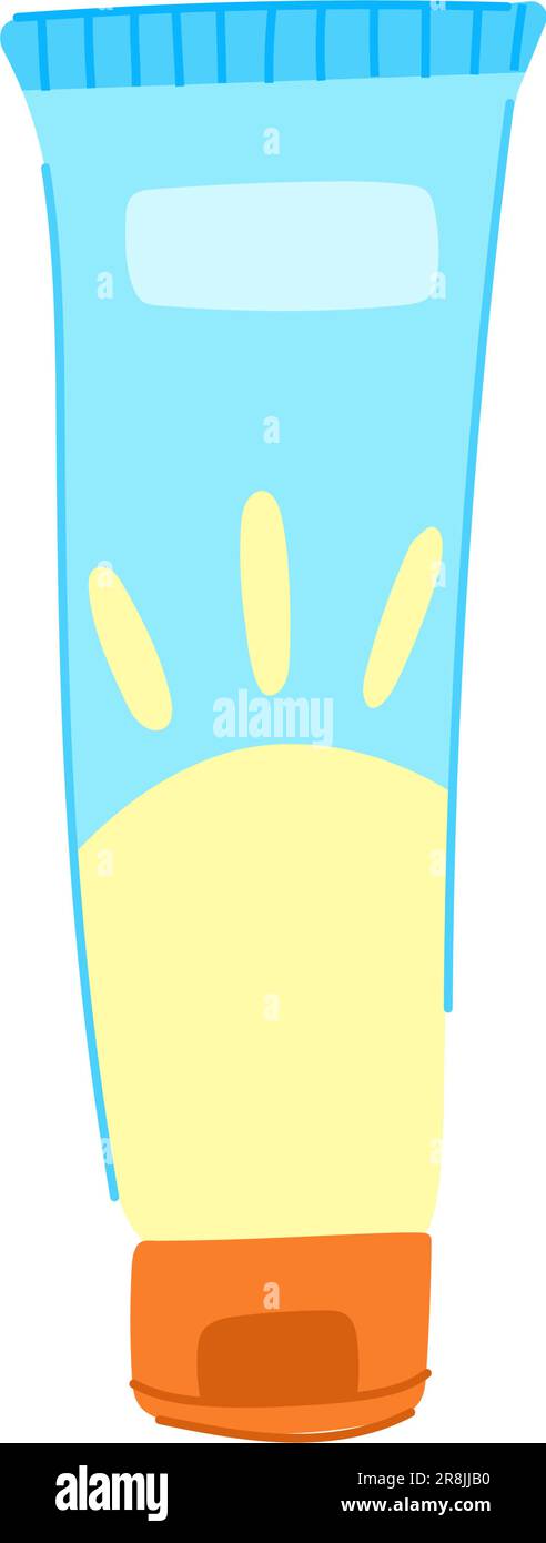 lotion sun cream cartoon vector illustration Stock Vector Image & Art ...