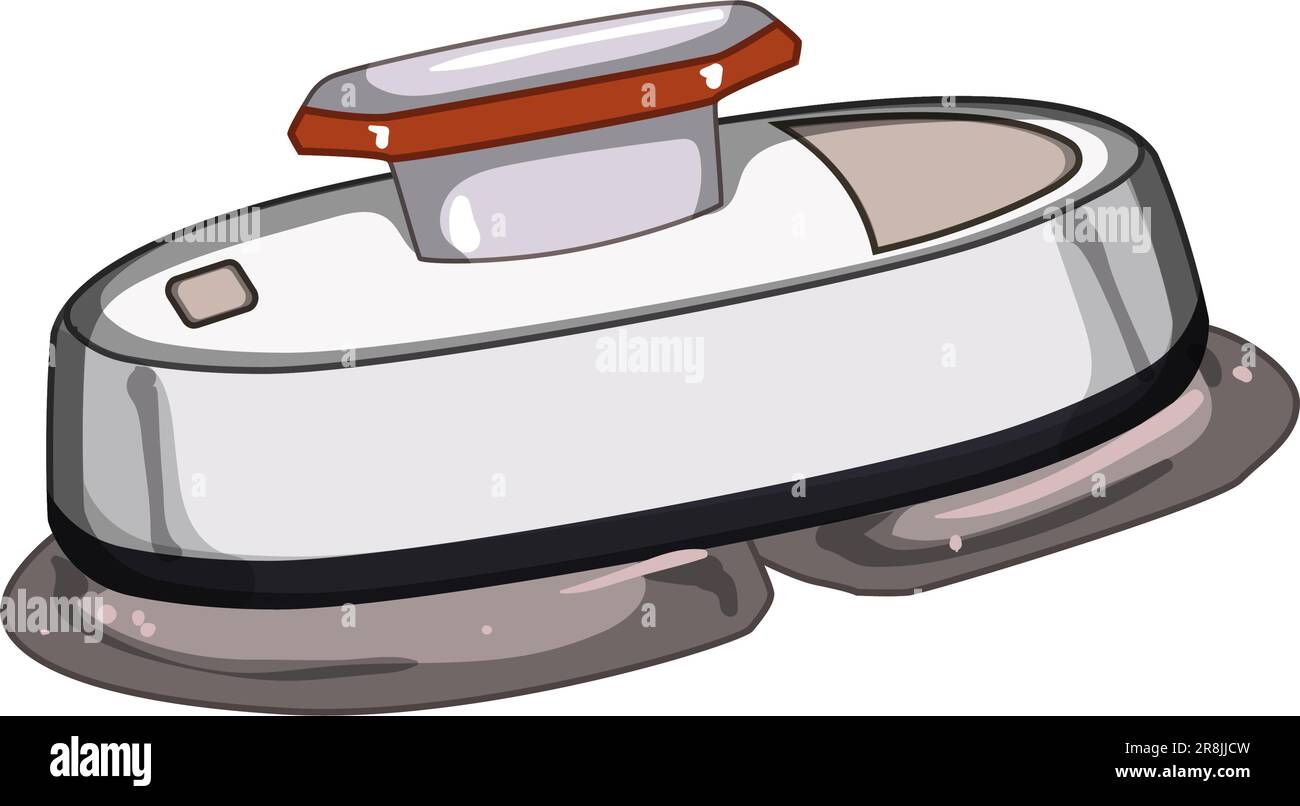 automatic glass cleaning robot cartoon vector illustration Stock Vector ...