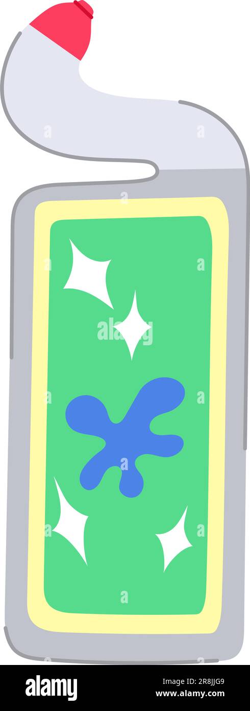 liquid toilet cleaner cartoon vector illustration Stock Vector Image ...