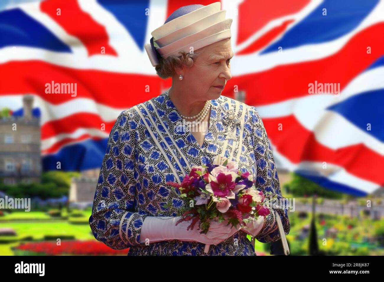 Queen elizabeth smiling portrait hi-res stock photography and images ...