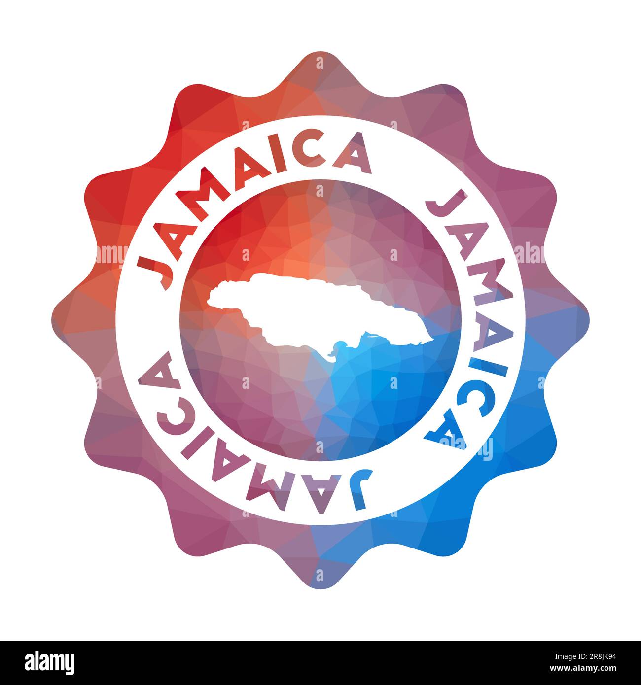 Jamaica low poly logo. Colorful gradient travel logo of the country in ...