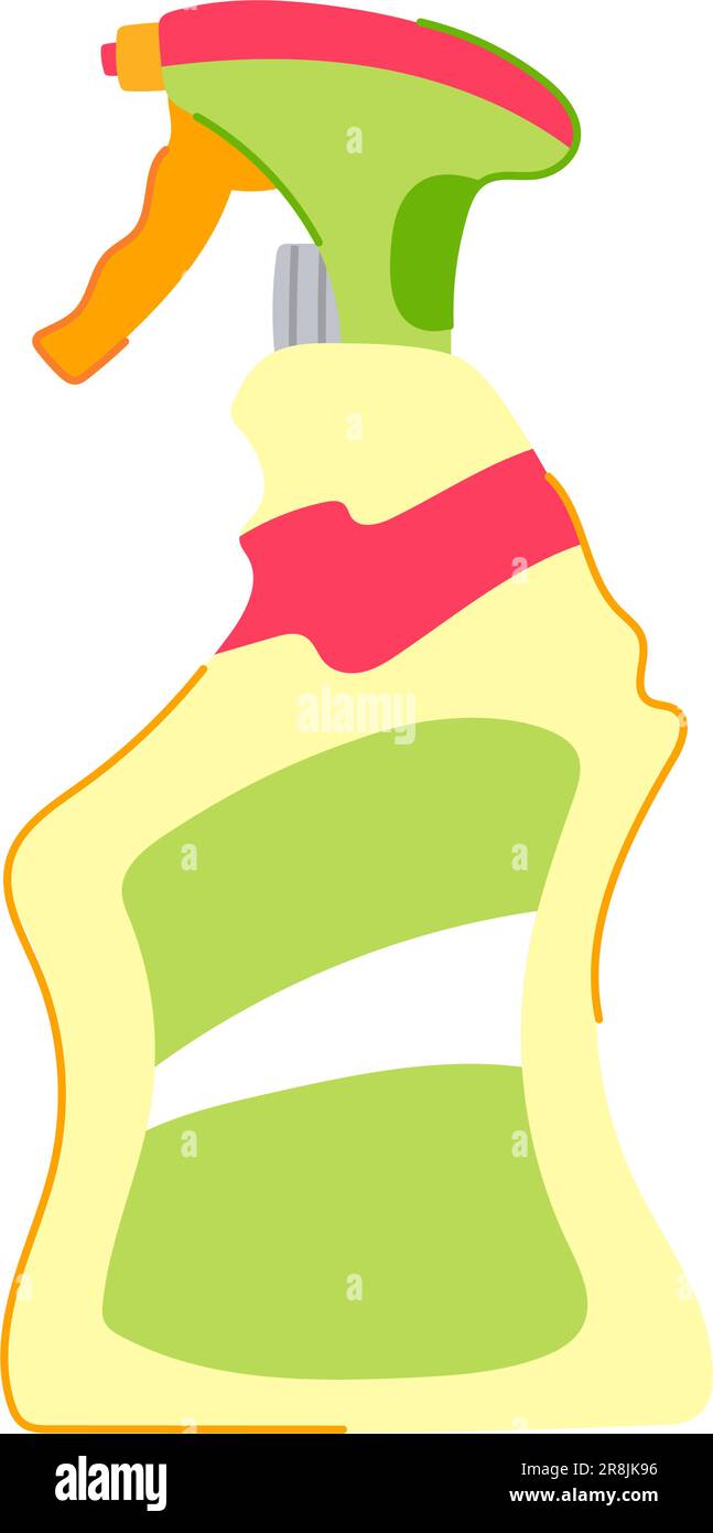 spray glass cleaner cartoon vector illustration Stock Vector Image ...