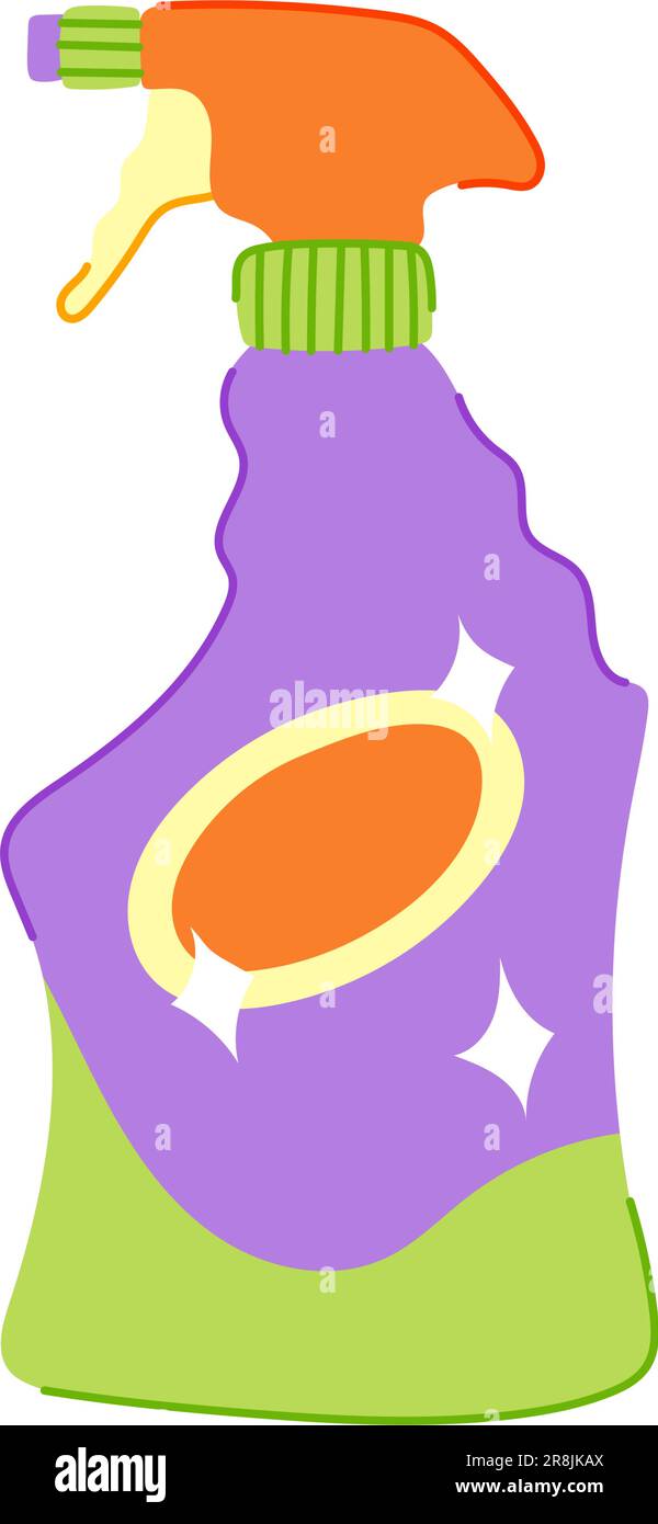 house glass cleaner cartoon vector illustration Stock Vector Image ...