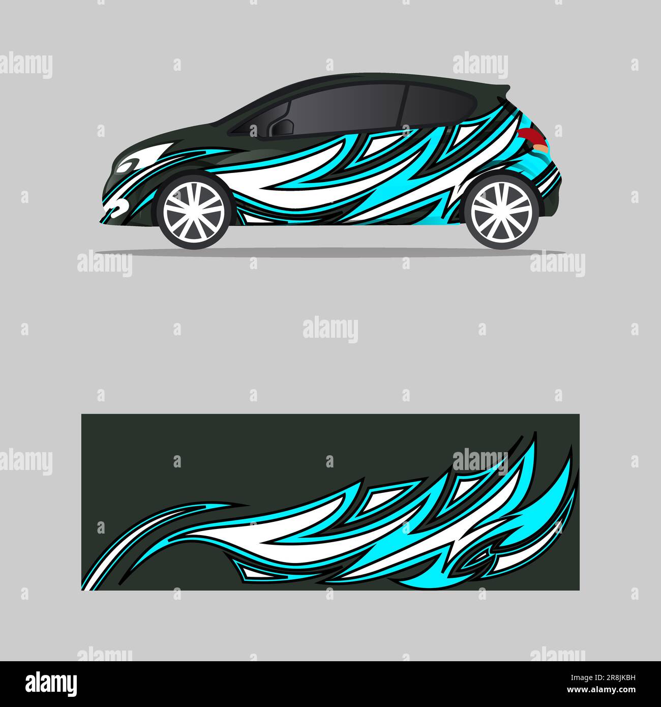 Car decal vector, graphic abstract racing designs for vehicle Sticker ...