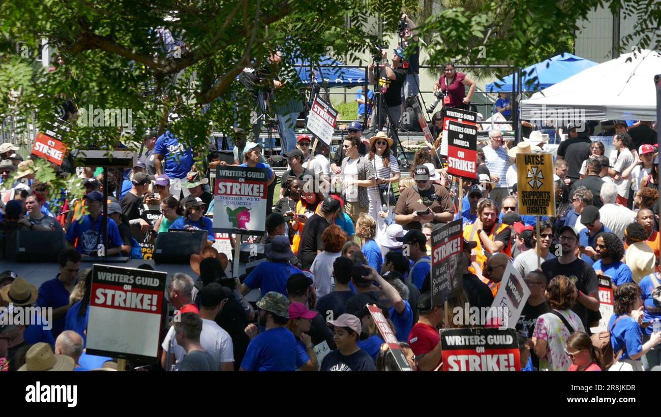 Los Angeles, California, USA 21st June 2023 WGA Strike March and Rally ...
